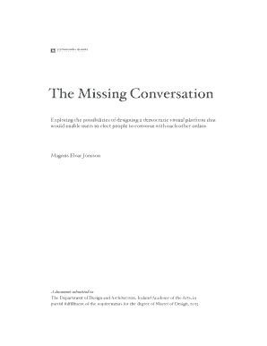 Fillable Online The Missing Conversation Fax Email Print - pdfFiller