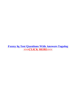 Fillable Online Funny Iq Test Questions With Answers Fax Email Print ...