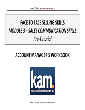 Fillable Online FACE TO FACE SELLING SKILLS Fax Email Print - pdfFiller