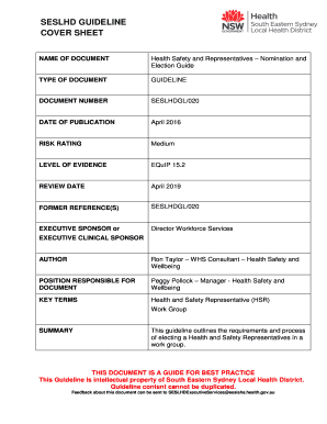 Fillable Online SESLHD GUIDELINE Fax Email Print - pdfFiller