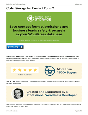Fillable Online Code: Storage for Contact Form 7 Fax Email Print ...