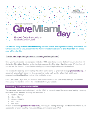 Fillable Online Embed Code Instructions Fax Email Print - pdfFiller