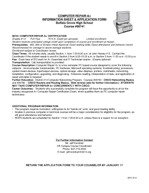 Fillable Online COMPUTER REPAIR A+ Fax Email Print - pdfFiller