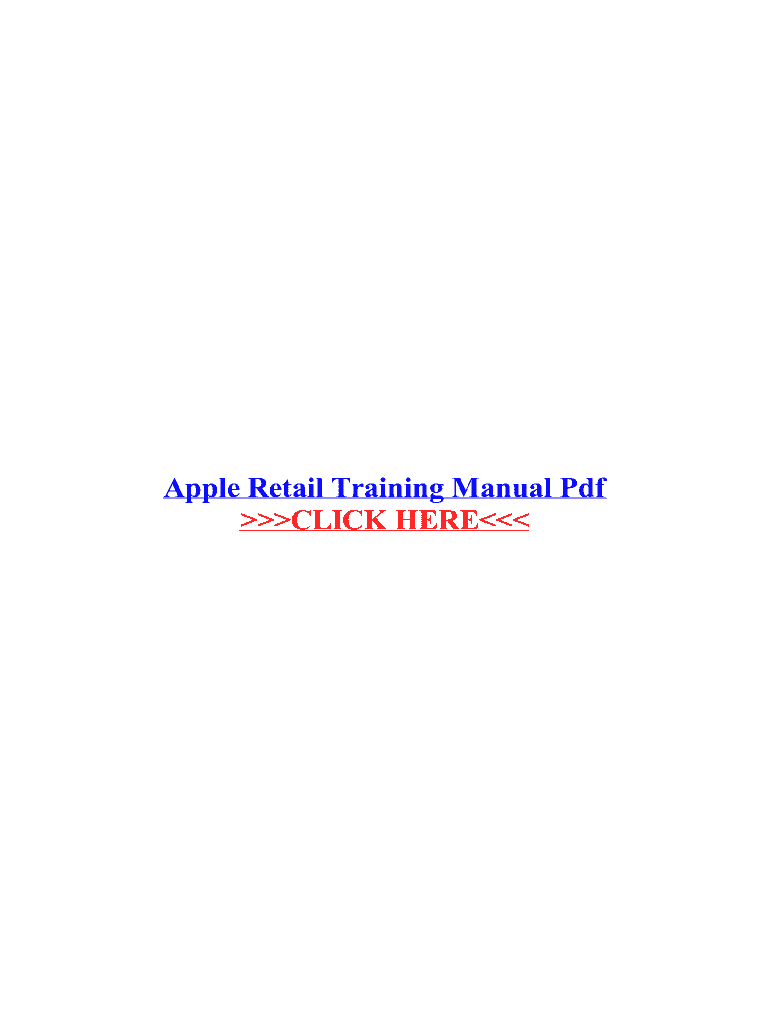 Fillable Online Apple Retail Training Manual Pdf Fax Email Print ...