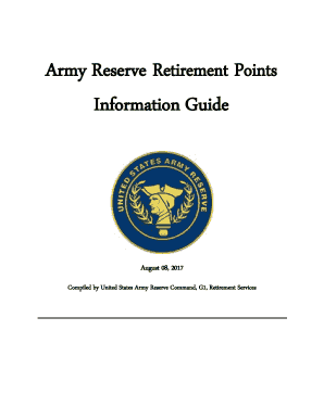Fillable Online Compiled by United States Army Reserve Command, G1 ...