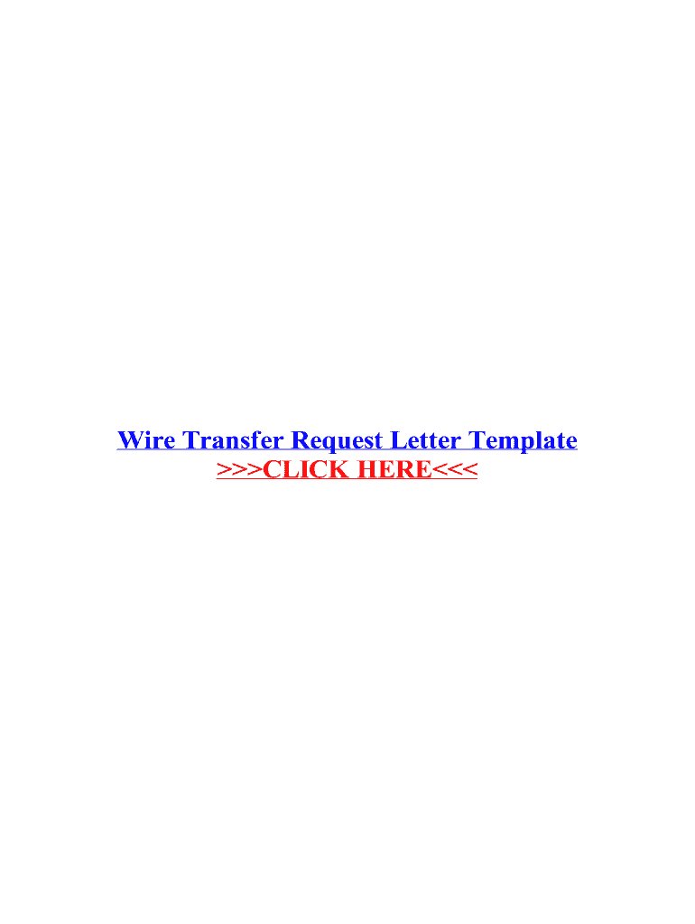 Fillable Online Wire Transfer Request Letter Template Fax Email Print ...