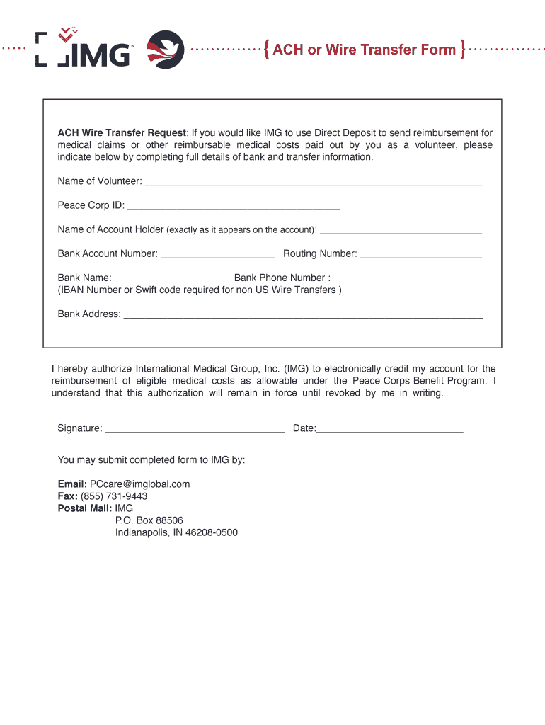 Fillable Online ACH or Wire Transfer Form Fax Email Print - pdfFiller