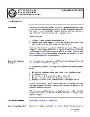 Fillable Online 03 DEMOTION Fax Email Print - pdfFiller
