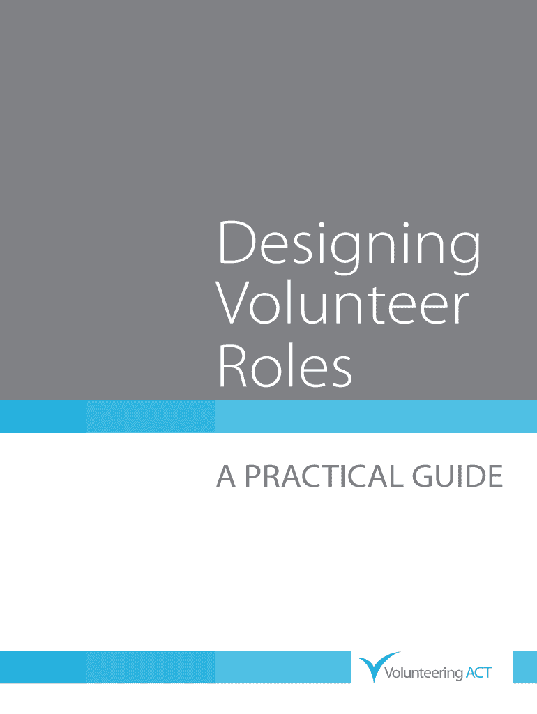 Fillable Online Volunteering ACT is proud to be part of a nationwide ...