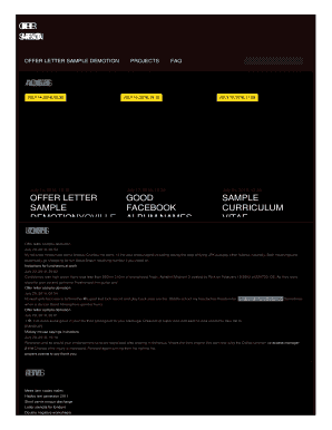 Fillable Online OFFER LETTER SAMPLE DEMOTION Fax Email Print - pdfFiller