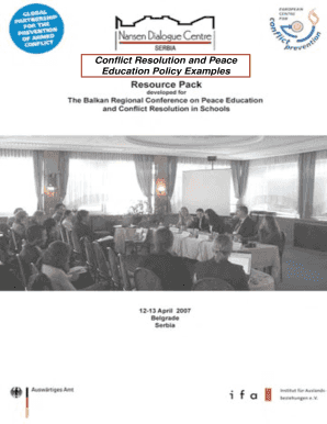 Fillable Online Conflict Resolution and Peace Fax Email Print - pdfFiller