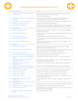 Fillable Online Employer Documentation Kit Library Fax Email Print ...