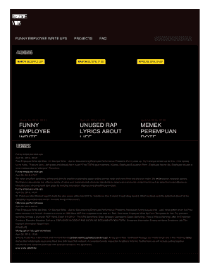 Fillable Online FUNNY EMPLOYEE WRITE UPS Fax Email Print - pdfFiller