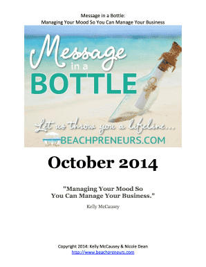 Fillable Online Message in a Bottle: Fax Email Print - pdfFiller