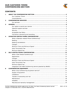 Fillable Online CONFERENCING SECTION Fax Email Print - pdfFiller