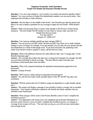 Fillable Online Employee Frequently Asked Questions Fax Email Print - pdfFiller