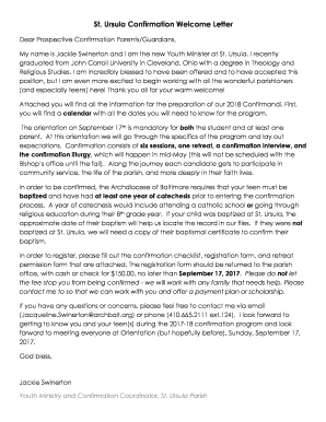 confirmation letter to daughter - Editable, Fillable & Printable Legal ...