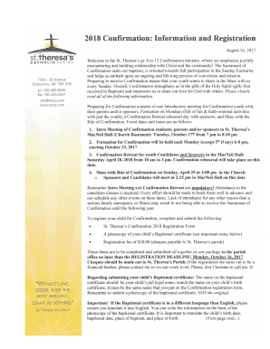 Fillable Online Choosing Confirmation Sponsors: Fax Email Print - pdfFiller