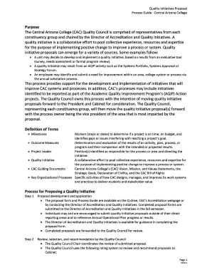 Fillable Online Quality Initiatives Proposal Fax Email Print - pdfFiller