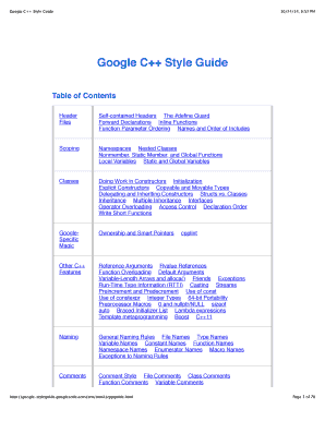 Fillable Online Google C++ Style Guide Fax Email Print - pdfFiller