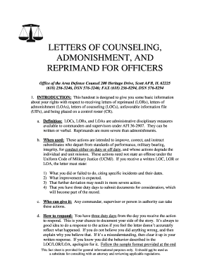 Fillable Online LETTERS OF COUNSELING, Fax Email Print - pdfFiller