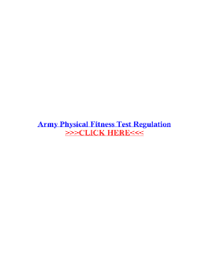 Fillable Online Army Physical Fitness Test Regulation Fax Email Print ...