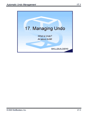 Fillable Online Automatic Undo Management Fax Email Print - pdfFiller