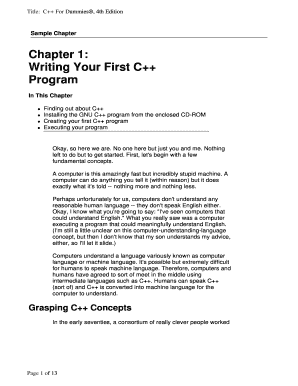Fillable Online Title: C++ For Dummies, 4th Edition Fax Email Print ...