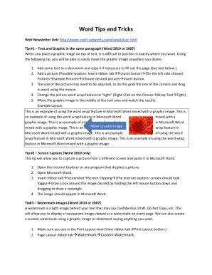 Fillable Online Word Tips and Tricks Fax Email Print - pdfFiller