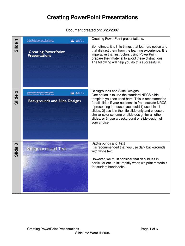 Fillable Online Creating PowerPoint Presentations Fax Email Print ...