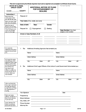 Fillable Online ADDITIONAL NOTICE OF FILING Fax Email Print - pdfFiller