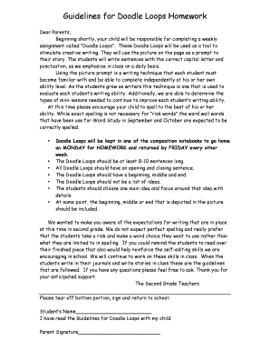 Fillable Online Guidelines for Doodle Loops Homework Fax Email Print ...