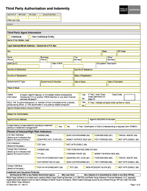 Fillable Online Third Party Authorization and Indemnity Fax Email Print ...