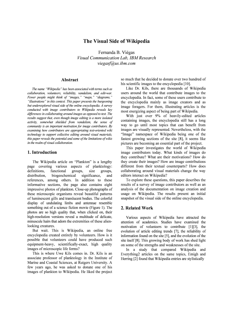 Fillable Online The Visual Side of Wikipedia Fax Email Print - pdfFiller