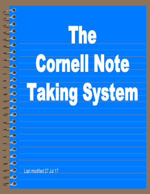 Fillable Online Cornell Note Fax Email Print - pdfFiller