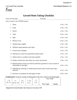 Fillable Online 4: Cornell Note Activities Fax Email Print - pdfFiller