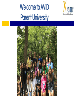 Fillable Online Welcome to AVID Fax Email Print - pdfFiller