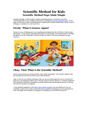 Fillable Online Scientific Method for Kids Fax Email Print - pdfFiller