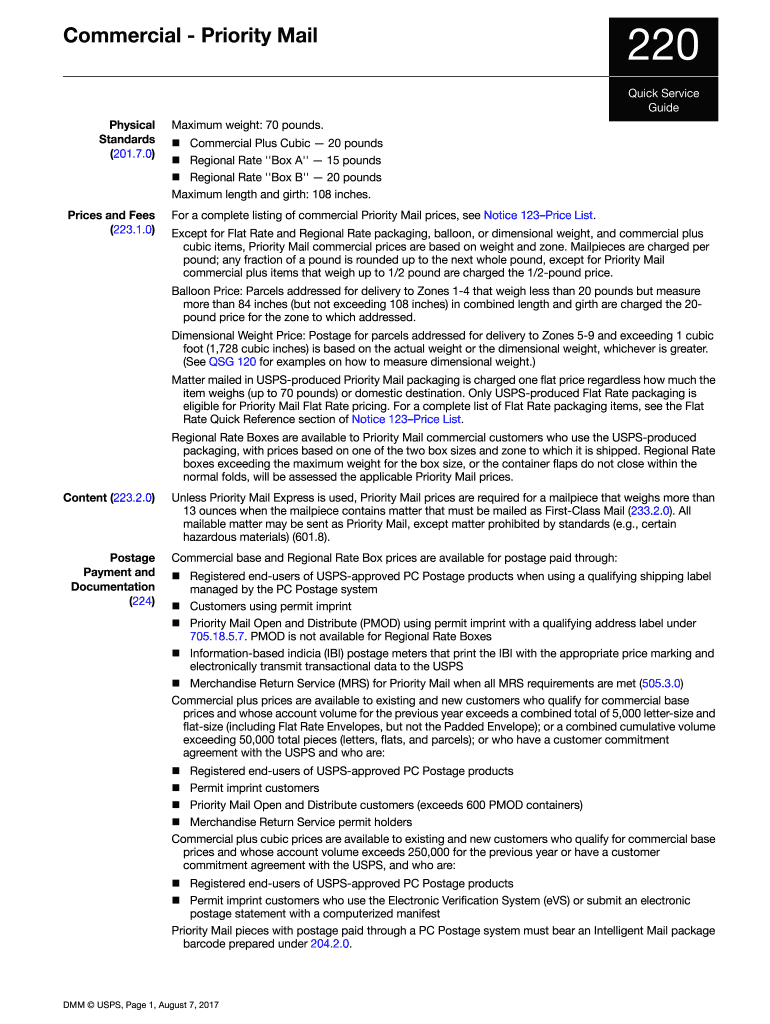 Fillable Online Commercial - Priority Mail Fax Email Print - pdfFiller
