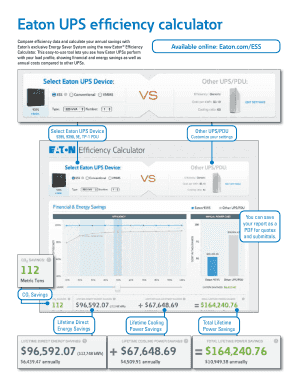 Fillable Online Eaton UPS efficiency calculator Fax Email Print - pdfFiller