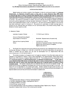 Fillable Online DEPARTMENT OF POSTS: INDIA Fax Email Print - pdfFiller