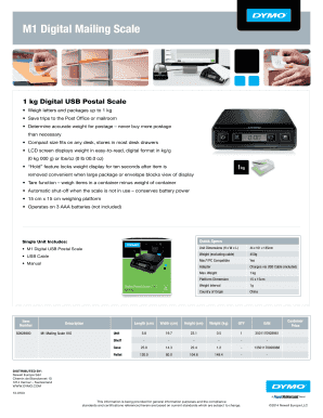 Fillable Online M1 Digital Mailing Scale Fax Email Print - pdfFiller