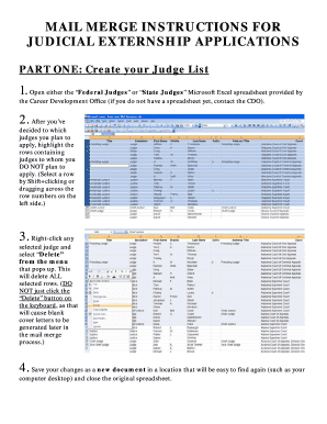 Fillable Online MAIL MERGE INSTRUCTIONS FOR Fax Email Print - pdfFiller