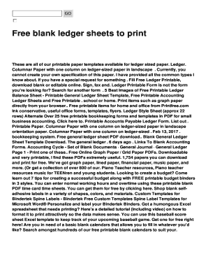 Fillable Online Free blank ledger sheets to print Fax Email Print - pdfFiller