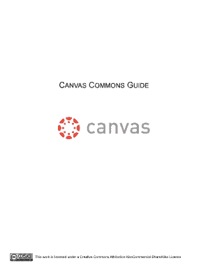 Fillable Online CANVAS COMMONS GUIDE Fax Email Print - pdfFiller