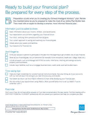 Fillable Online Ready to build your financial plan Fax Email Print ...