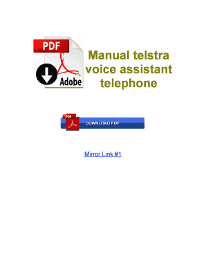 Fillable Online DownloadManual telstra voice assistant telephone Fax ...