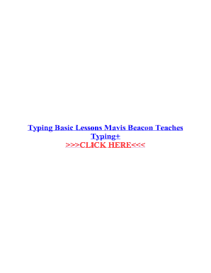 Fillable Online Typing Basic Lessons Mavis Beacon Teaches Fax Email ...