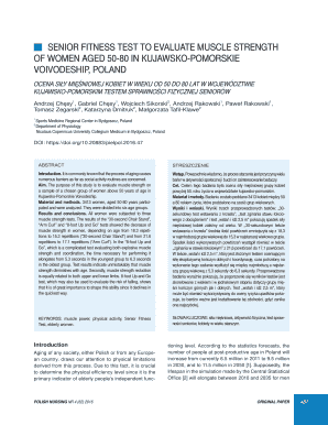 Fillable Online SENIOR FITNESS TEST TO EVALUATE MUSCLE STRENGTH Fax ...