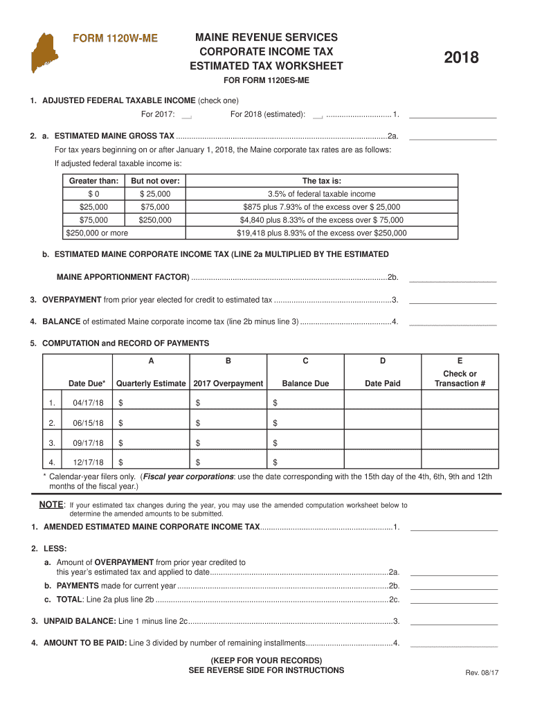 Fillable Online ESTIMATED TAX WORKSHEET Fax Email Print - pdfFiller